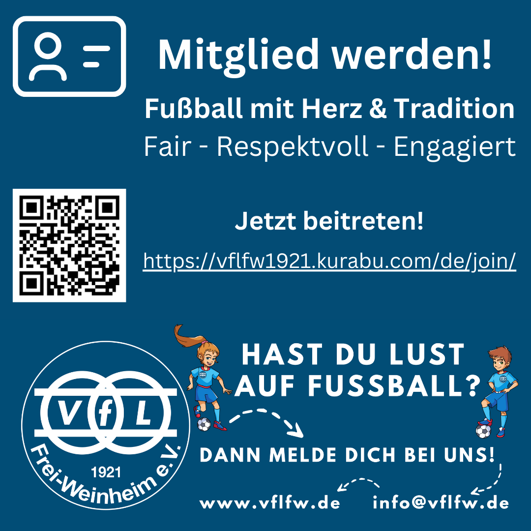 Mitglied werden beim VfL! Jetzt über das Online-Formular ganz einfach – VFL Frei-Weinheim 1921 e.V.